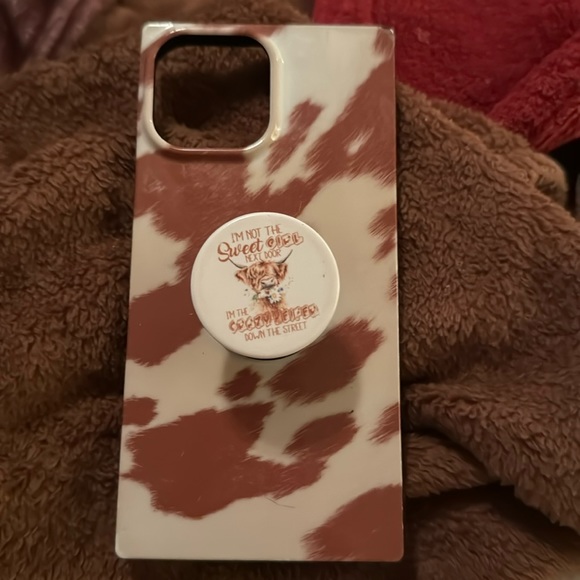 Accessories | Flaunt Brown Cow Square Iphone 13 Pro Max Case With ...